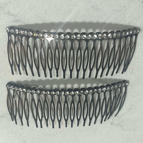 Jewelry | Vintage Matching Rhinestone Hair Combs 4 12 Inches | Poshmark